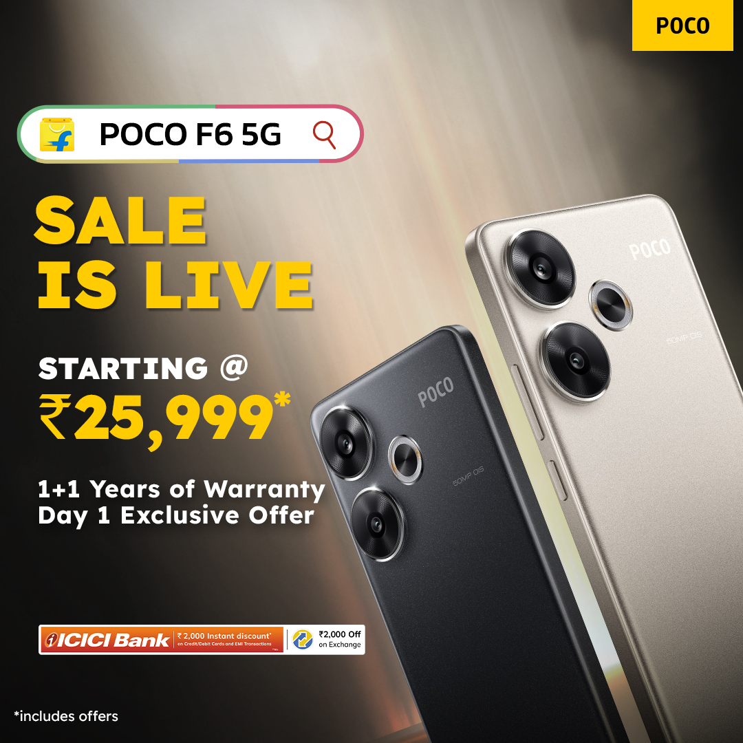 The Flagship POCO F6 5G with Snapdragon 8s Gen 3 Processor goes on Sale ...